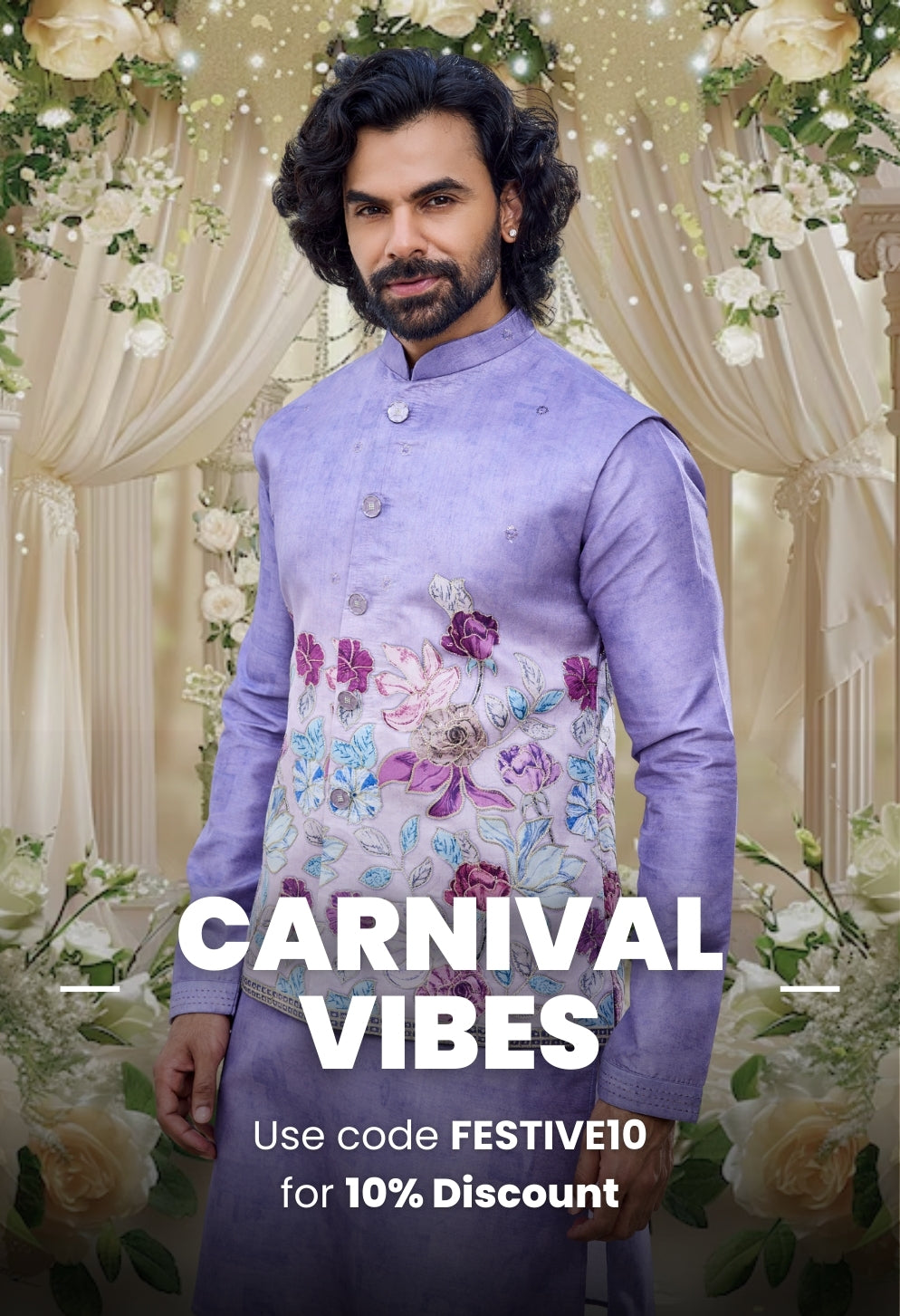 Buy Carnival Wear for Men – Jackets & Indo-Western Outfits for Parties ...